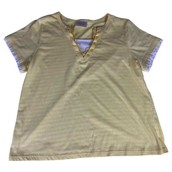 Baxter & Wells | Tops | Baxter Wells Vneck Blouse Top Women M Yellow ...
